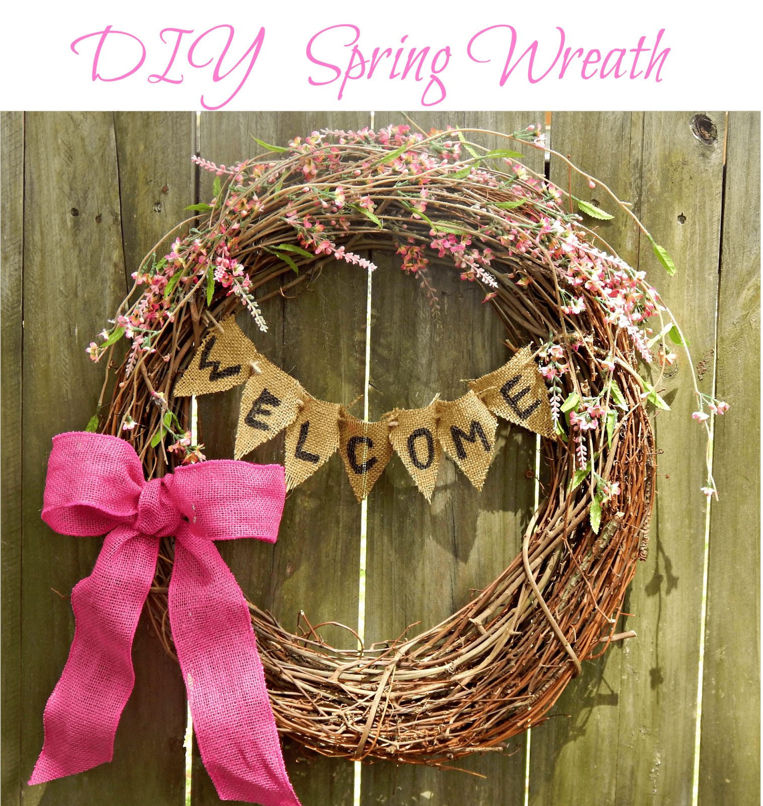 DIY Spring Wreath - This Ole Mom