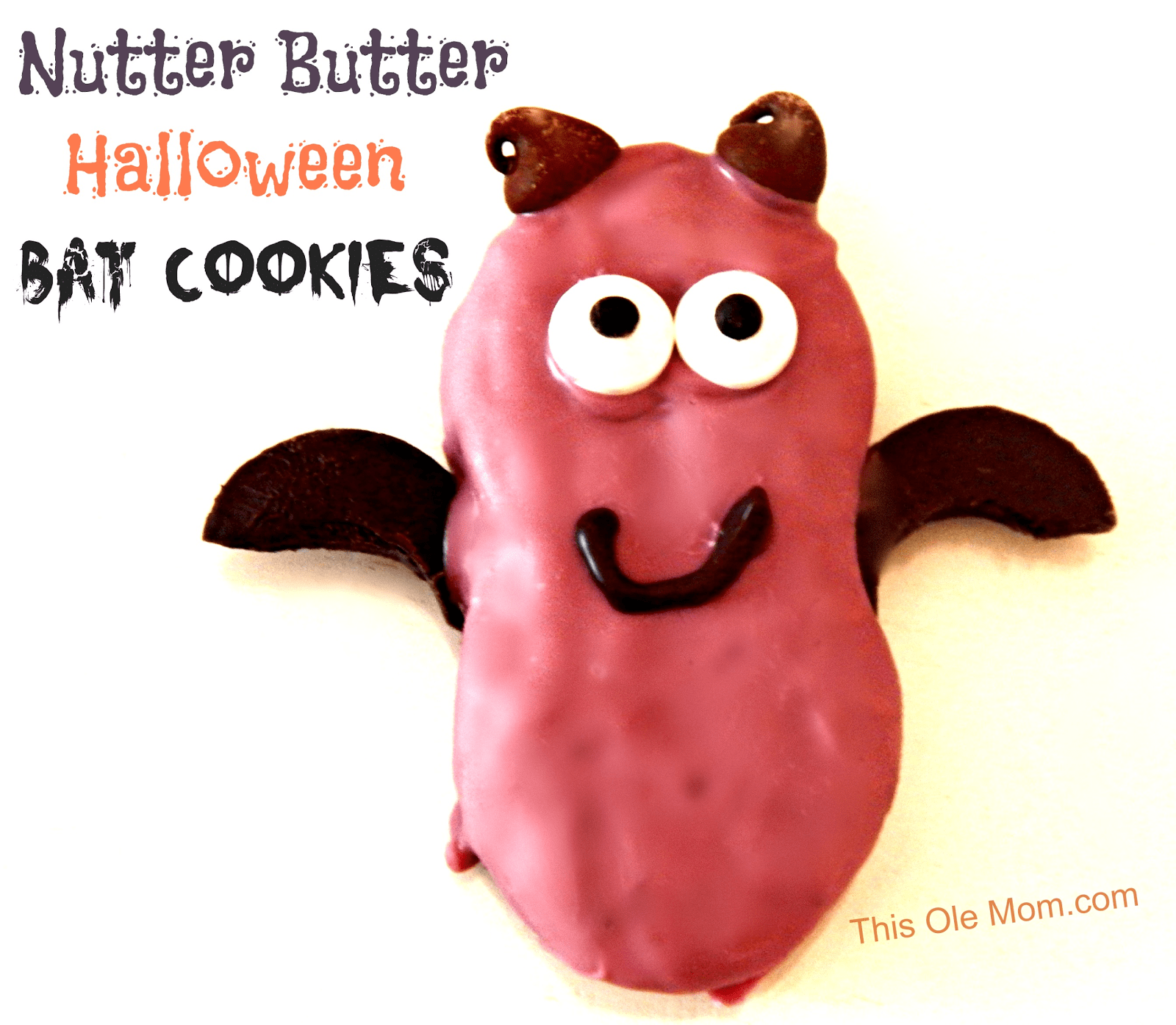 Nutter Butter Halloween Bat Cookies - This Ole Mom