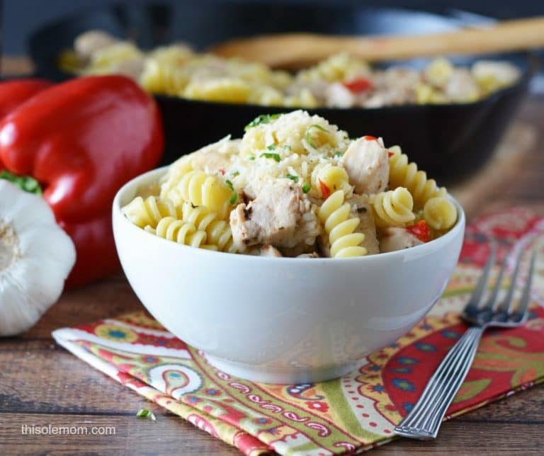 Skillet Chicken Rotini - This Ole Mom
