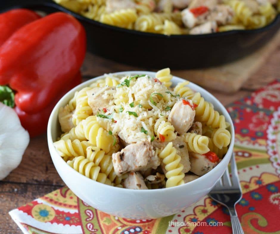 Skillet Chicken Rotini - This Ole Mom