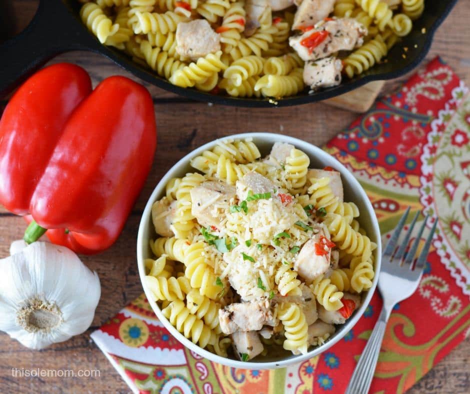 Skillet Chicken Rotini - This Ole Mom
