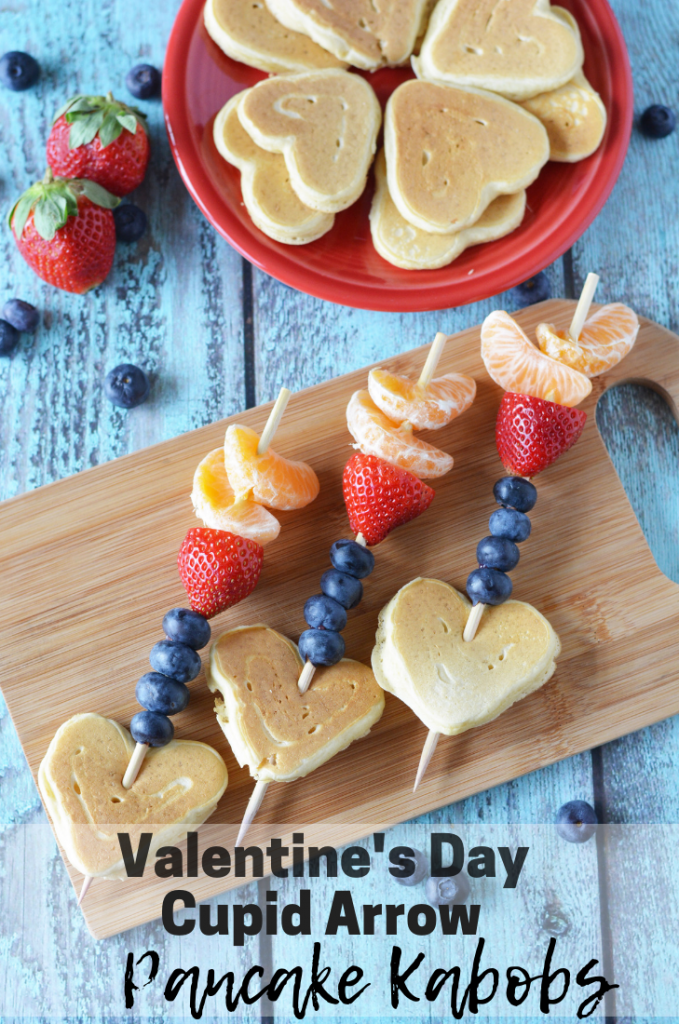 Valentine's Day Cupid Arrow Pancake Kabobs - This Ole Mom