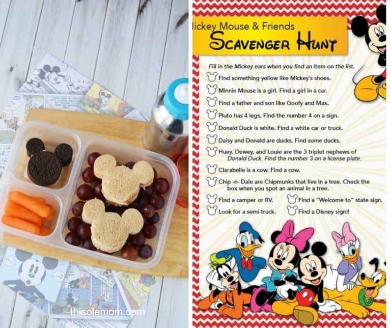 Mickey Mouse Lunch Idea Plus Free Printable - This Ole Mom