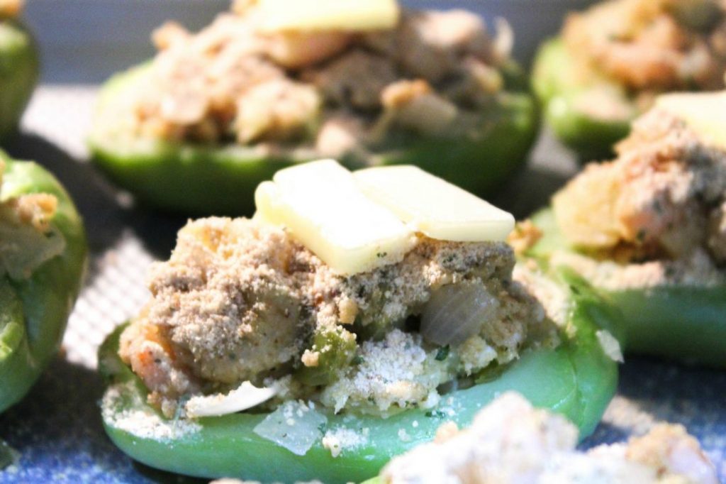 Shrimp Stuffed Mirlitons - This Ole Mom