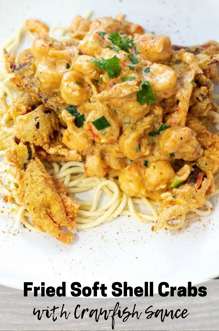 Fried Soft Shell Crabs With Crawfish Sauce - This Ole Mom