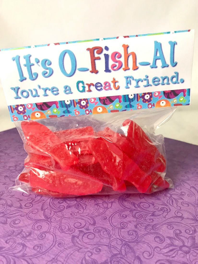 Swedish Fish Printable Valentine Toppers - This Ole Mom
