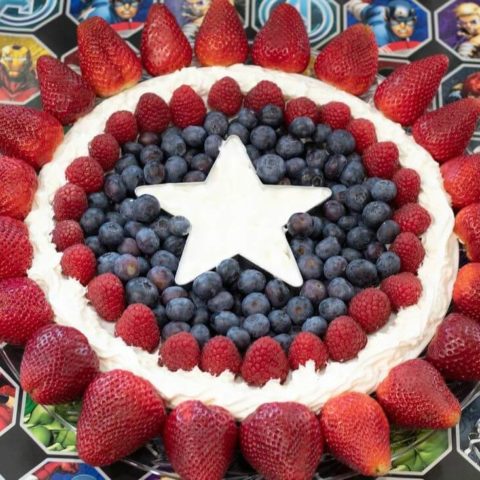 Captain America Fruit Tray - This Ole Mom