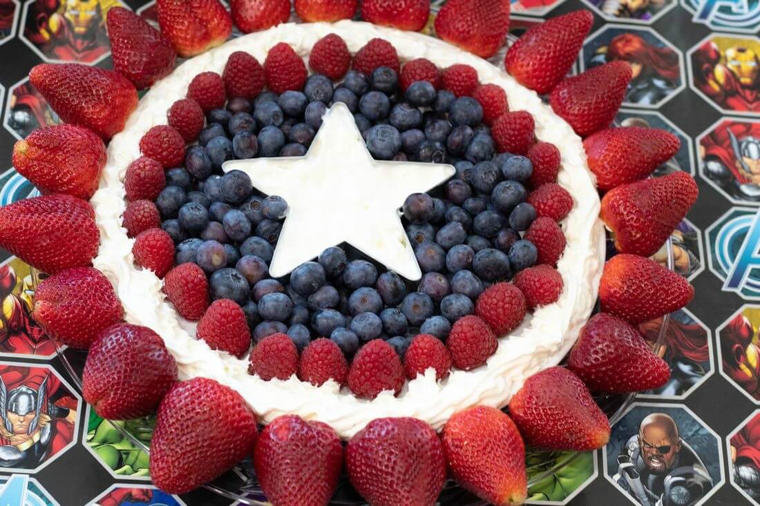Captain America Fruit Tray - This Ole Mom