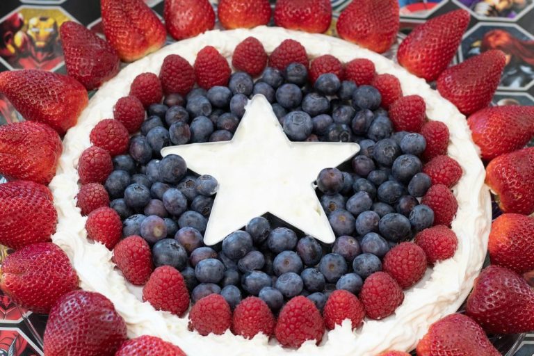 Captain America Fruit Tray - This Ole Mom