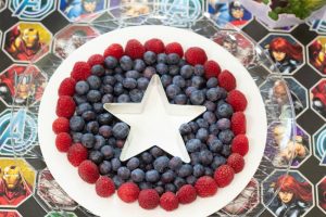 Captain America Fruit Tray - This Ole Mom