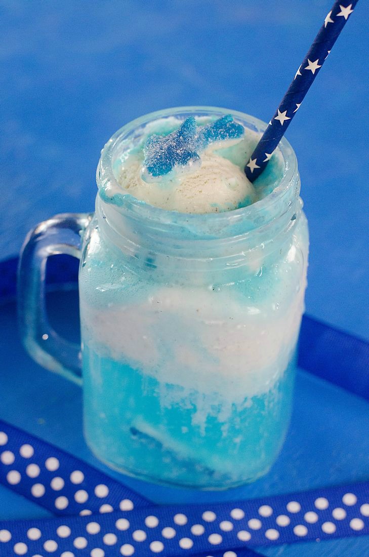 Fanta Shark Ice Cream Float - This Ole Mom