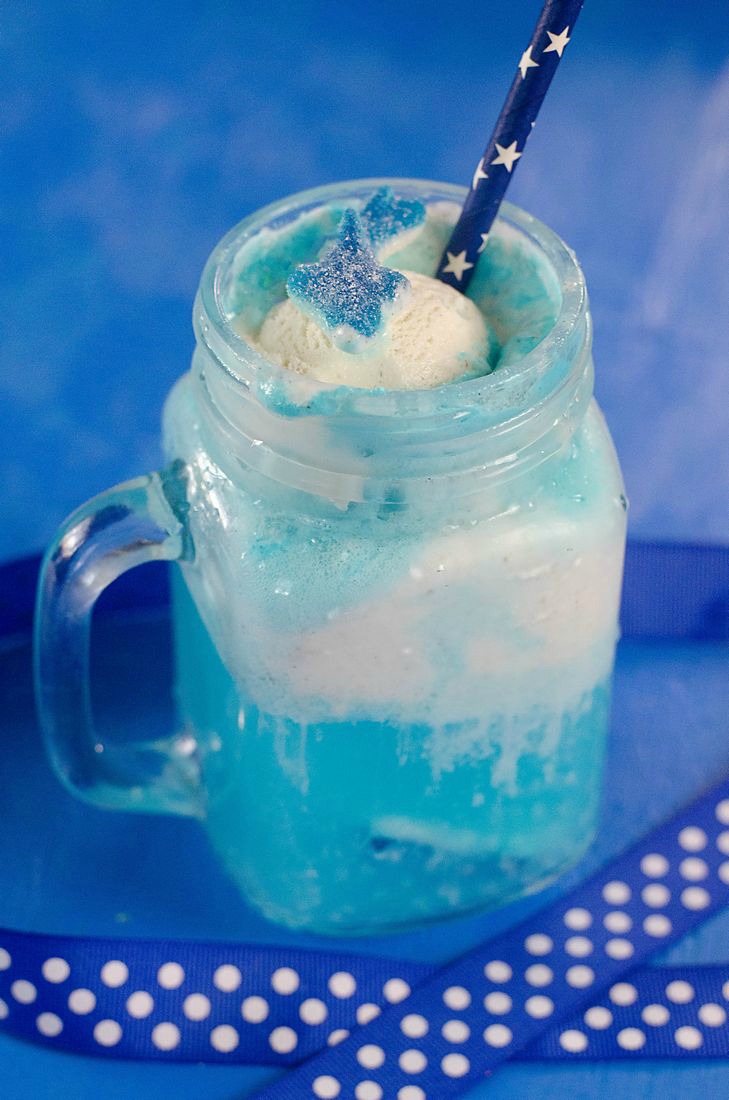Fanta Shark Ice Cream Float - This Ole Mom