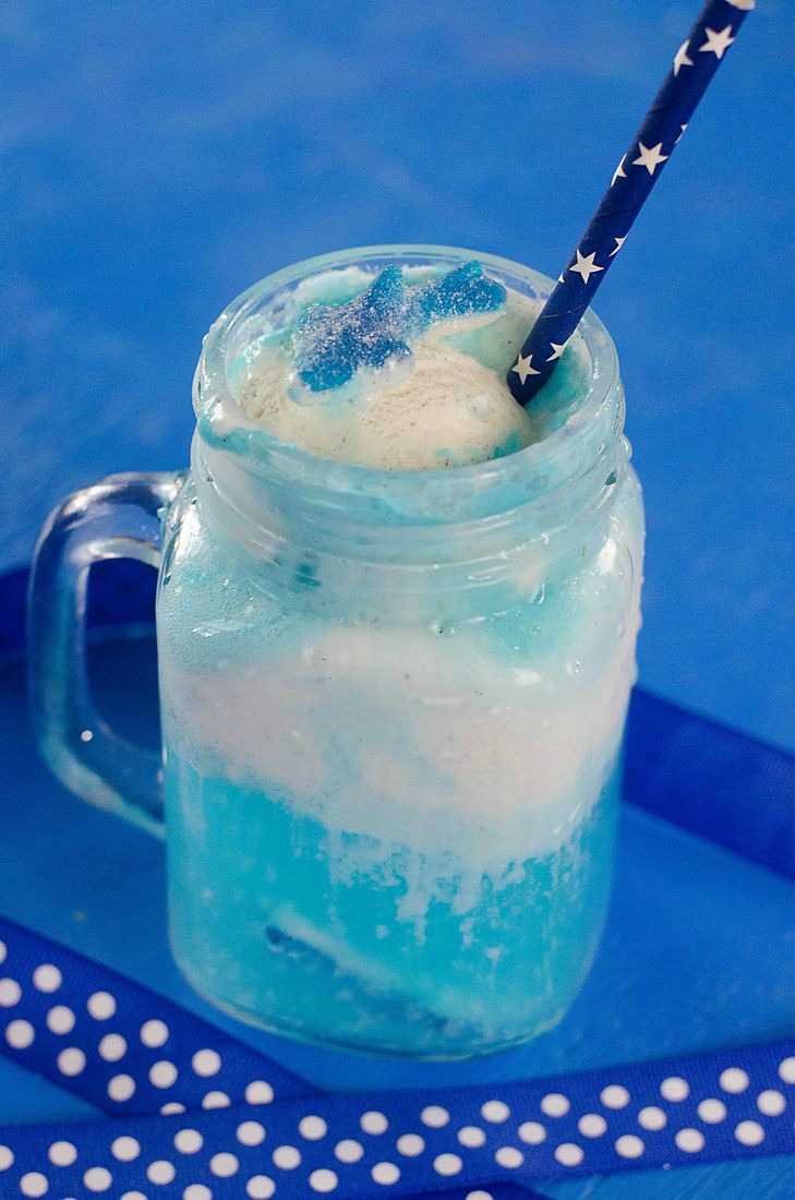 Fanta Shark Ice Cream Float - This Ole Mom