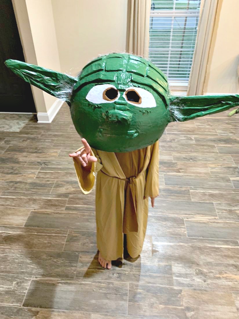 Yoda Paper Mache Head - This Ole Mom