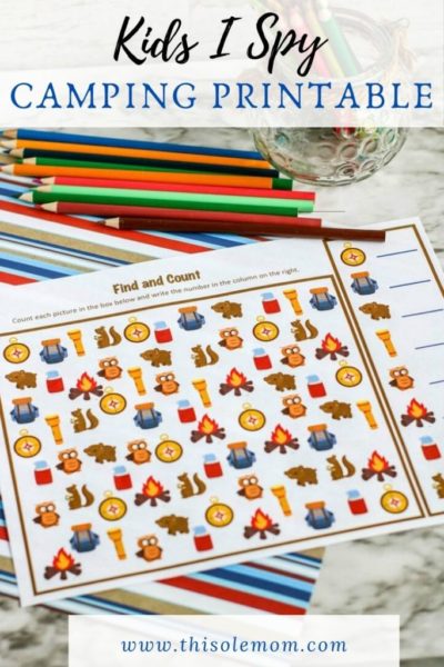 Kids I Spy Camping Printable - This Ole Mom