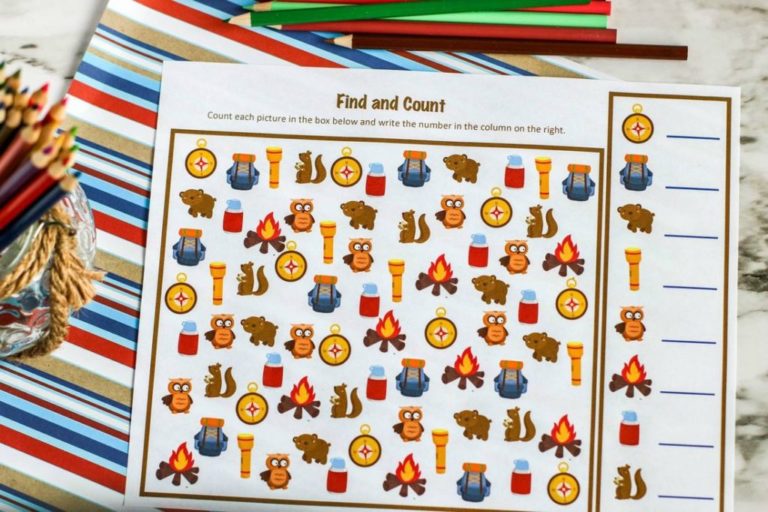 Kids I Spy Camping Printable - This Ole Mom