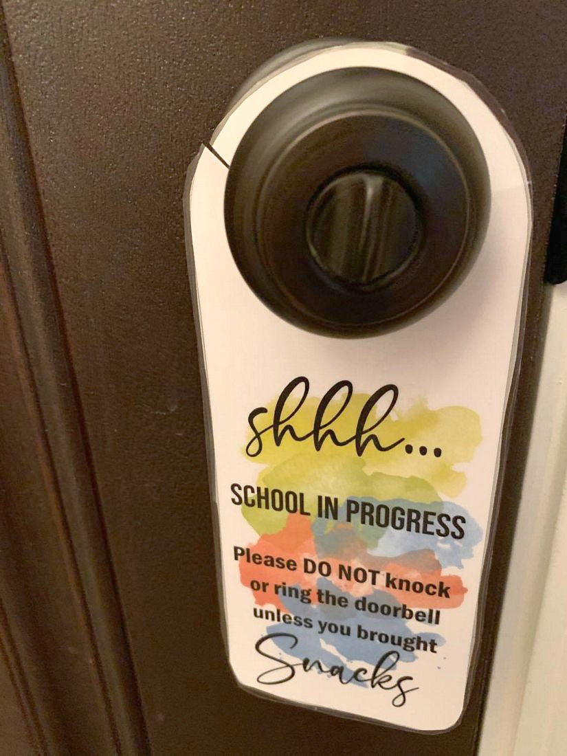 Homeschool Printable Door Hangers - This Ole Mom