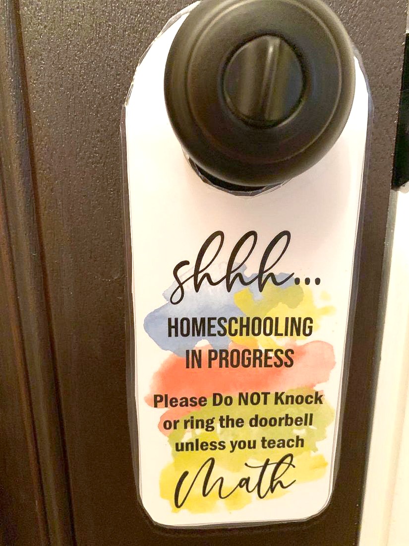 Homeschool Printable Door Hangers - This Ole Mom