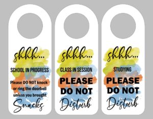 Homeschool Printable Door Hangers - This Ole Mom