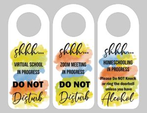 Homeschool Printable Door Hangers - This Ole Mom