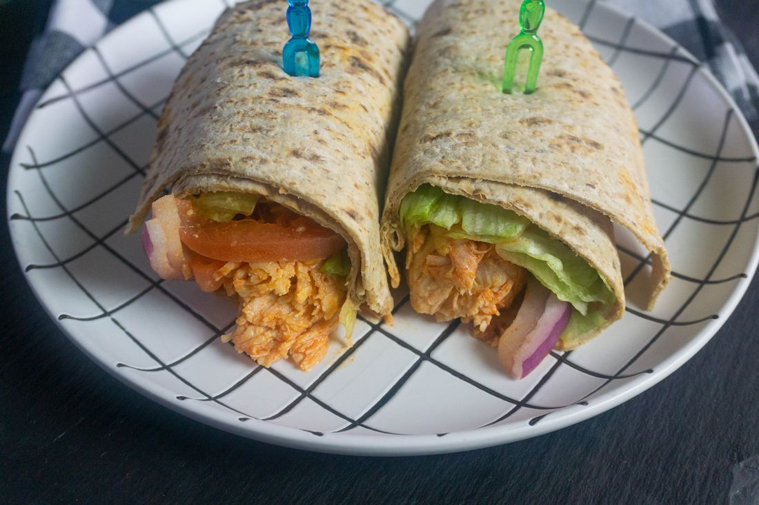 How to Make Instant Pot Buffalo Chicken Wraps - This Ole Mom