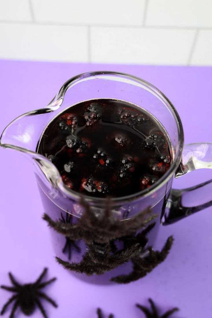 Halloween Hatching Spiders Purple Cocktail - This Ole Mom