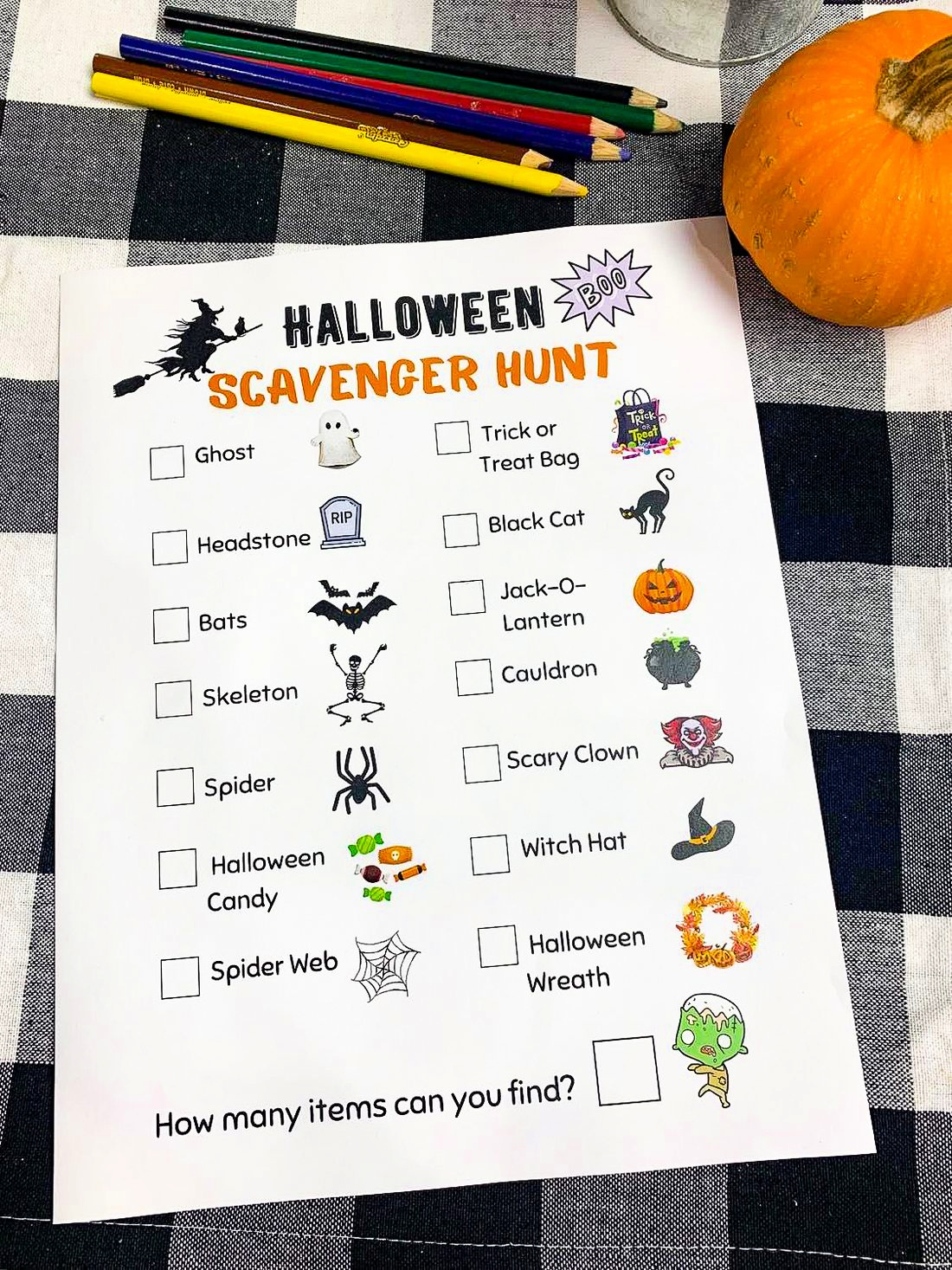 Halloween Scavenger Hunt Printable - This Ole Mom